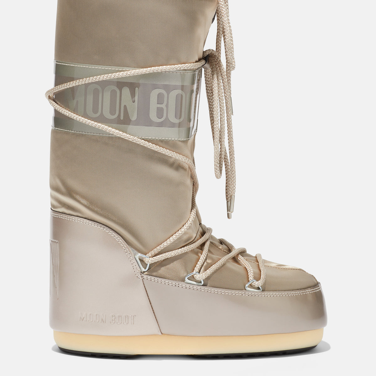 MOON BOOT ICON GLANCE PLATINUM SATIN BOOTS – MI LOVES