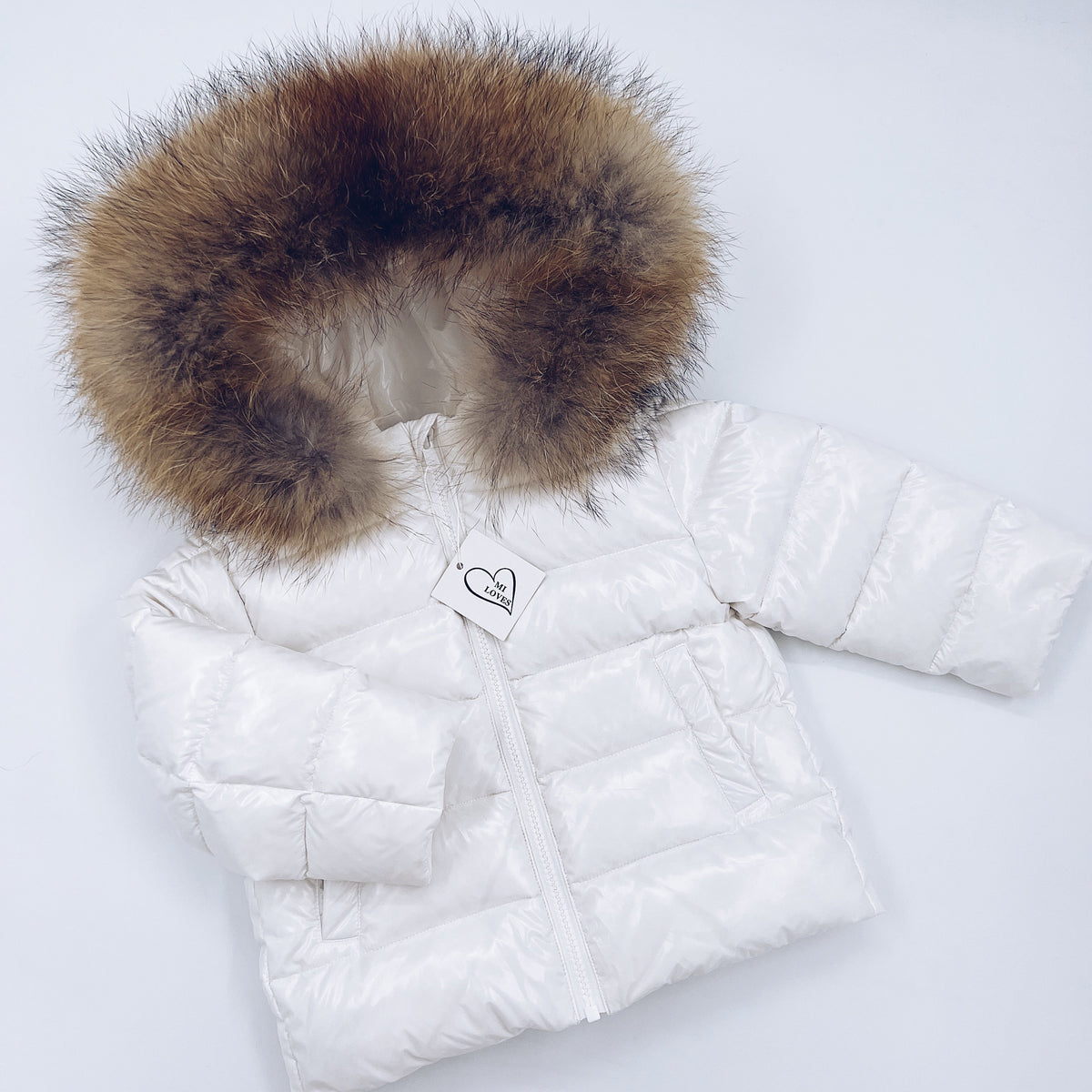 ADULTS/BIG KIDS MI LOVES SIGNATURE Luxurious Racoon Fur Trim puff jack